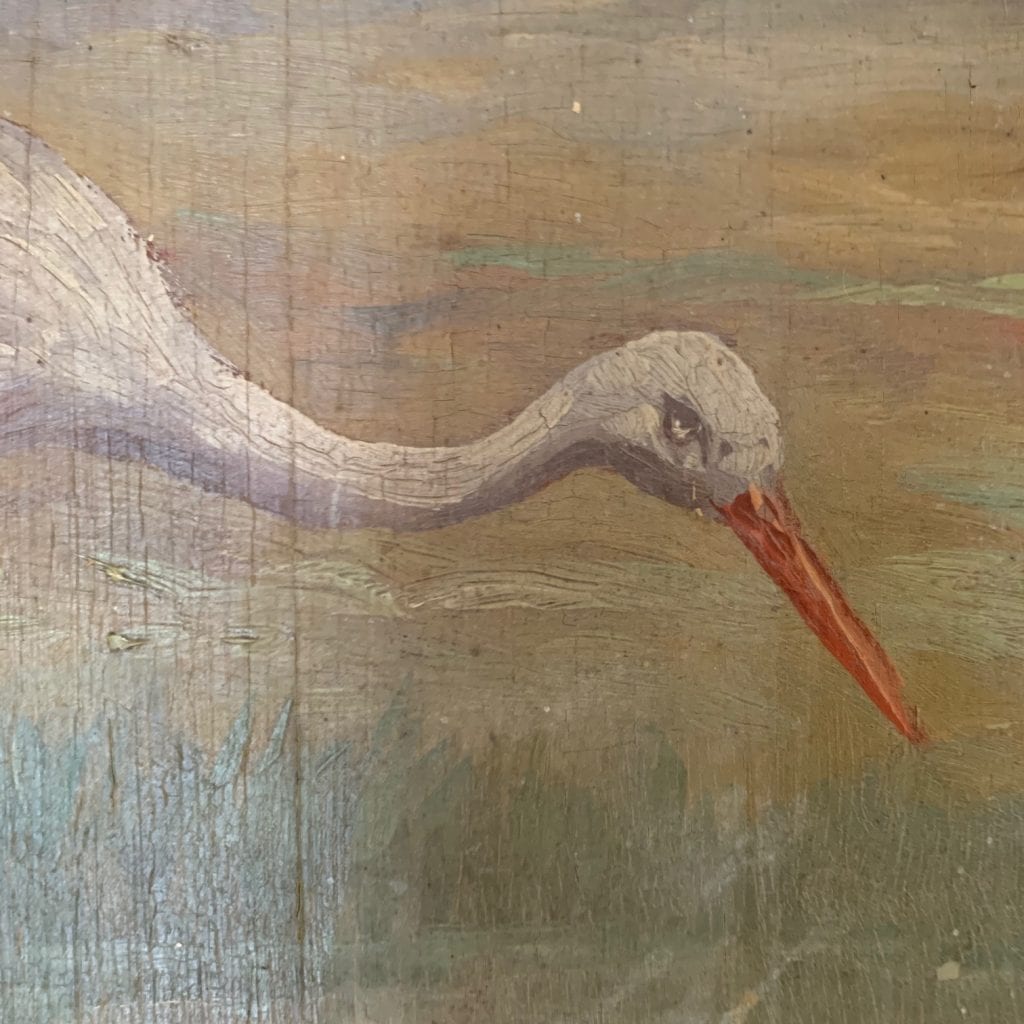 Wonderful 19th Century Panelled Painting – Heron – SOLD – The Oscar ...