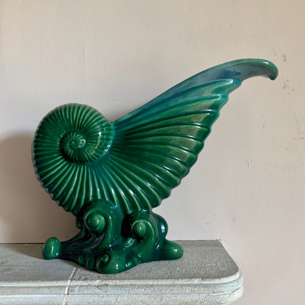 Royal Haeger Ceramic Nautilus Shell Vase – Sold – The Oscar Collective